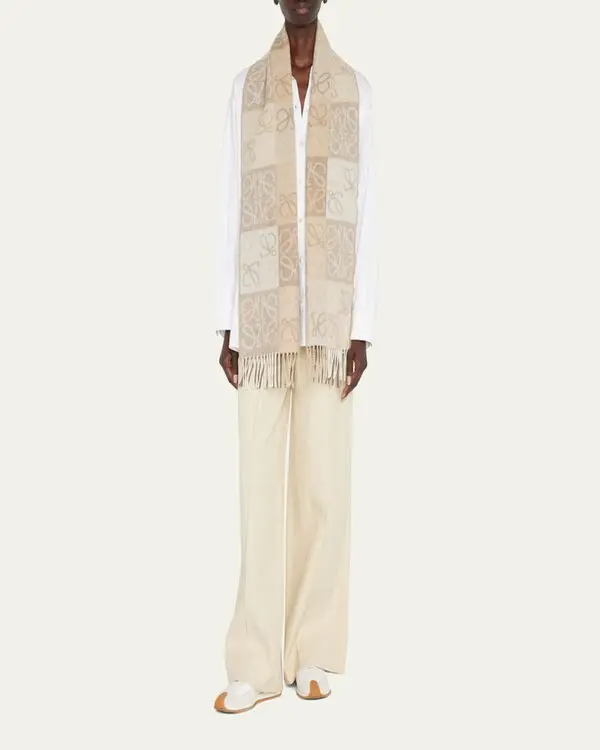 Loewe Anagram Logo Cashmere-blend Scarf