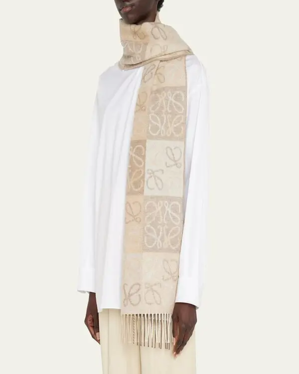 Loewe Anagram Logo Cashmere-blend Scarf