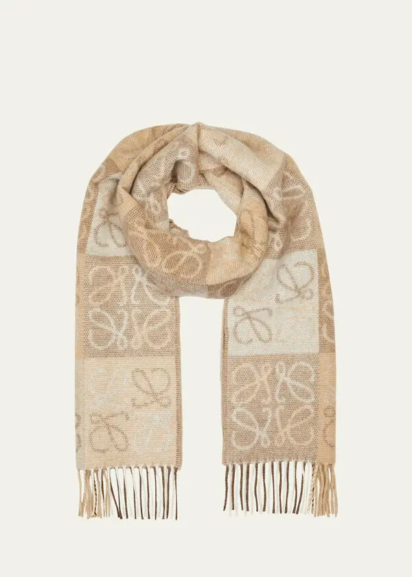 Loewe Anagram Logo Cashmere-blend Scarf