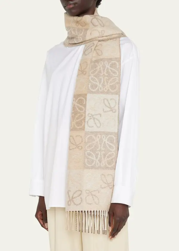 Loewe Anagram Logo Cashmere-blend Scarf