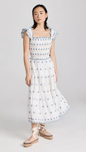 sea renee cotton tiered dress Sea Renee Strawberry Dress In Cream - 60% Off