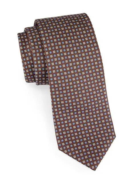 Canali Geometric Silk Tie