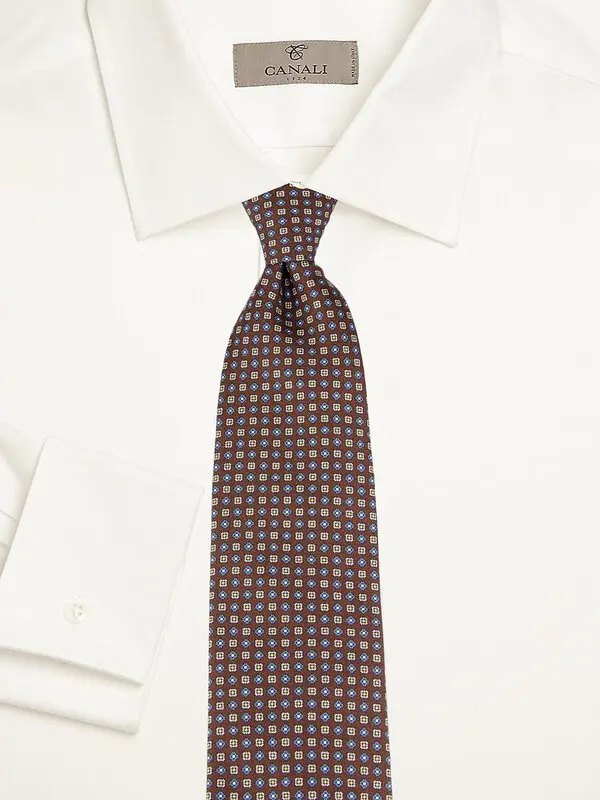 Canali Geometric Silk Tie