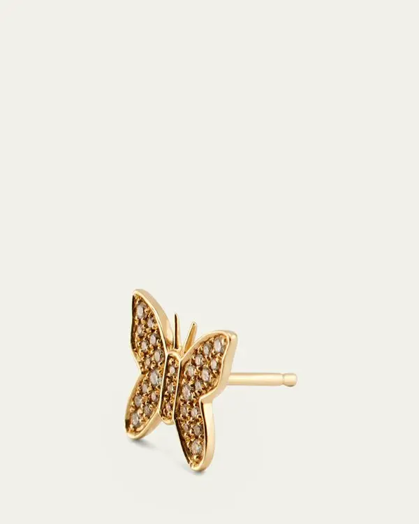 SYDNEY EVAN 14k Diamond Butterfly Single Stud Earring