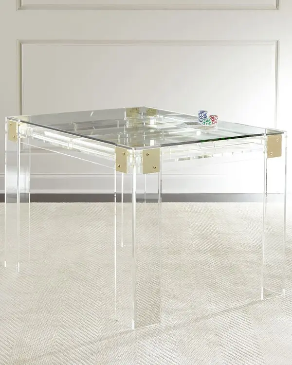 INTERLUDE HOME Miranda Acrylic Backgammon Table