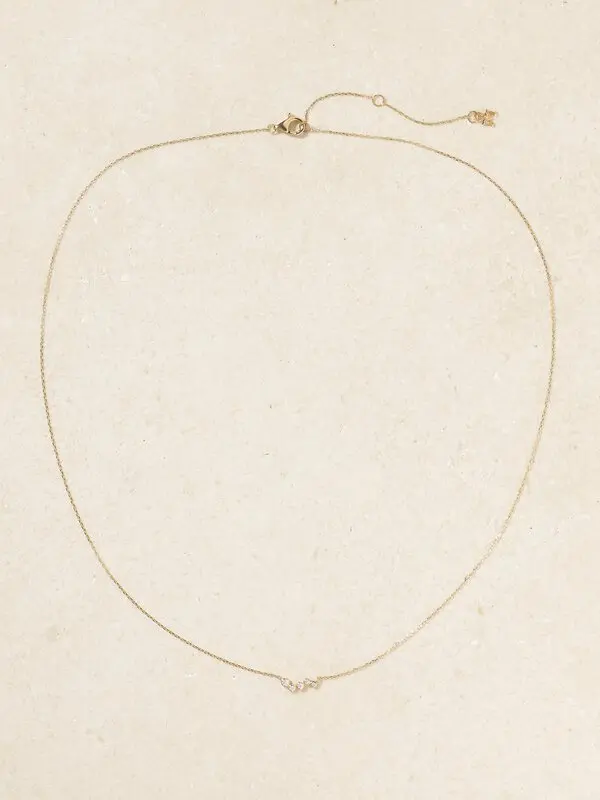 Mateo Wave 14-karat Diamond Necklace