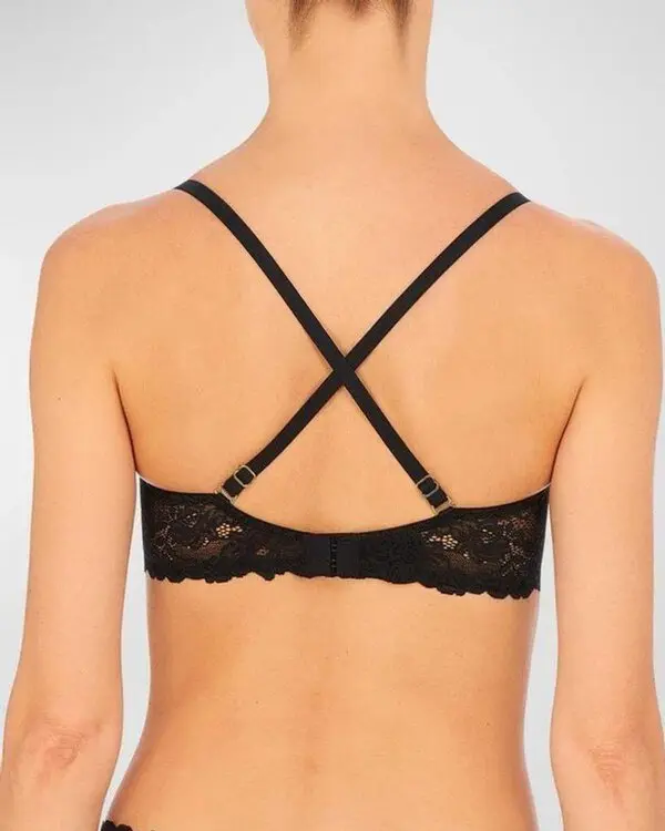 Natori Heavenly Convertible Lace Balconette Bra - Black