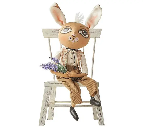 C&F HOME Gallerie Ii Wilbur Woodland Rabbit Gathered Tra Ditions Doll - One-color