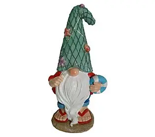 SANTA'S WORKSHOP Inc. 11.5' Resin Solar Beach G Nome - One-color