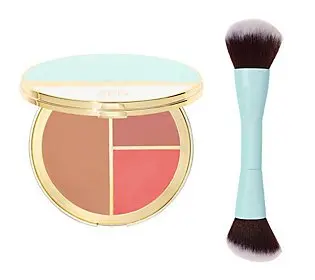 TARTE COSMETICS Breezy Cream Blush & Bronzer Palette + Brush