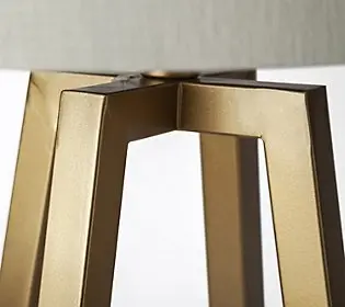 HOMEROOTS Metallic Gold Tone Geometric Table Lamp