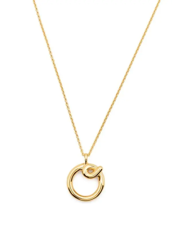 MISSOMA Curly Molten Initial Pendant Necklace - Gold