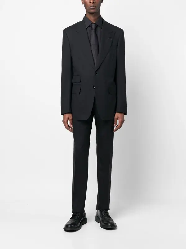 TOM FORD Long-sleeved Cotton Shirt - Black