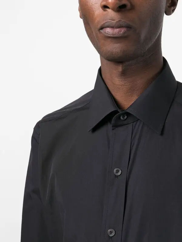 TOM FORD Long-sleeved Cotton Shirt - Black