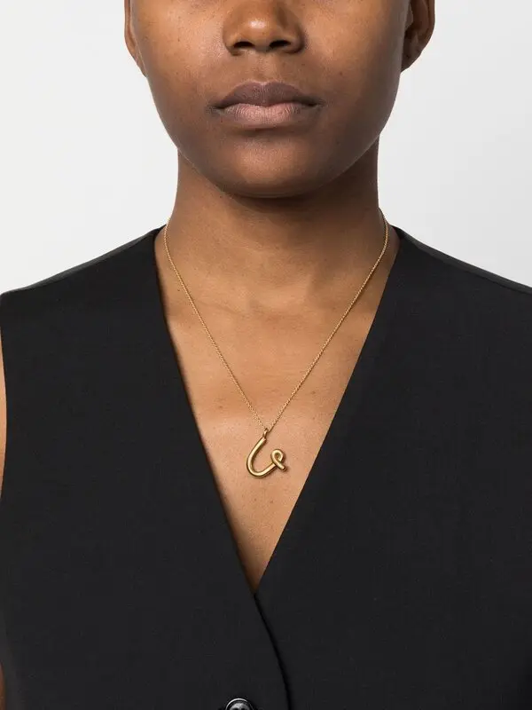 MISSOMA Curly Molten Initial Pendant Necklace - Gold