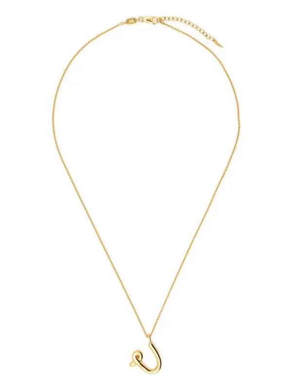 MISSOMA Curly Molten Initial Pendant Necklace - Gold