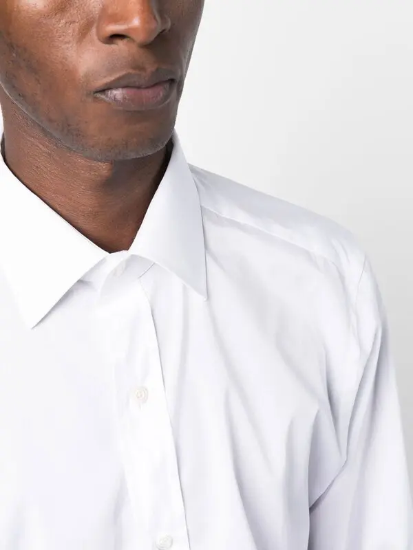TOM FORD Long-sleeved Cotton Shirt - White