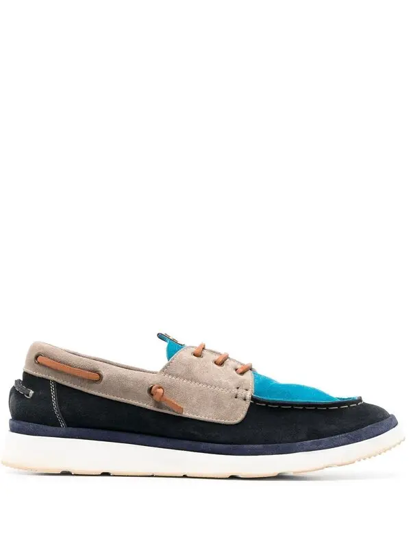 Moma Suede Boat Shoes - Blue