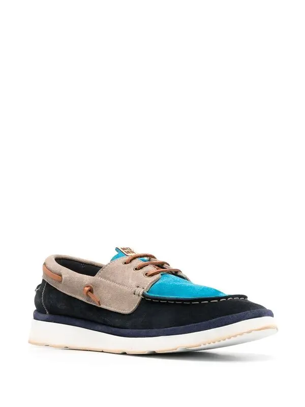 Moma Suede Boat Shoes - Blue