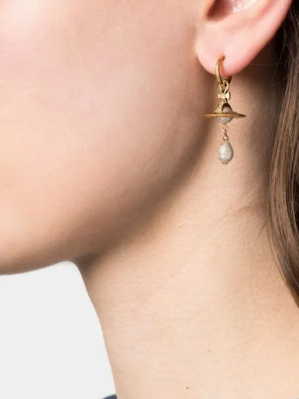 Vivienne Westwood Aleksa Pearl Earrings - Gold | Editorialist
