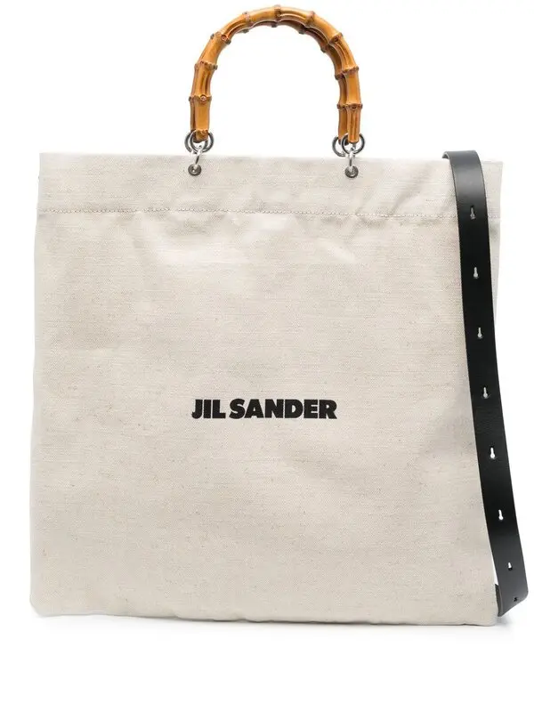 JIL SANDER Bamboo-handle Tote - Neutrals