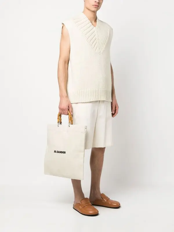 JIL SANDER Bamboo-handle Tote