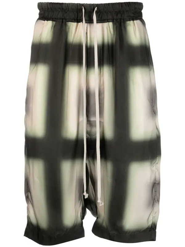 Rick Owens Plaid Knee-length Shorts - Green