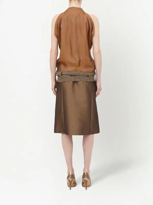 MAISON MARGIELA Décortiqué Houndstooth-pattern Top