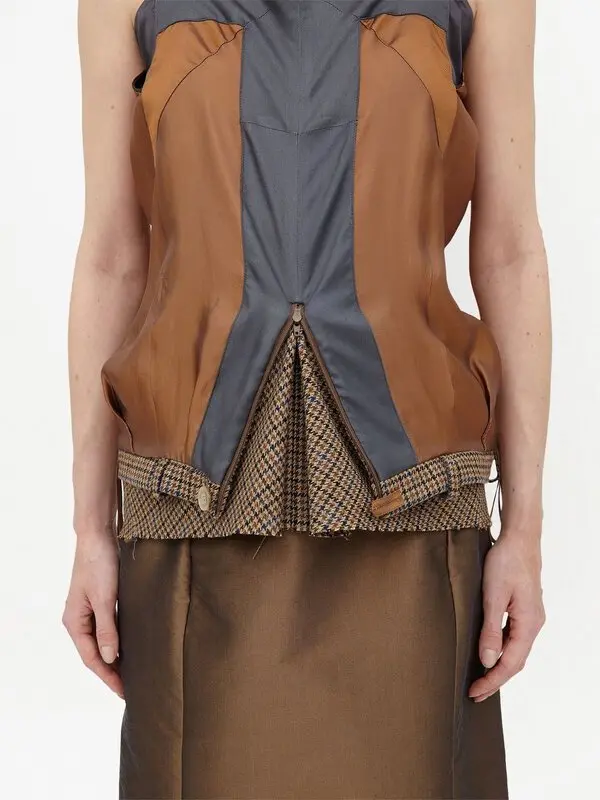 MAISON MARGIELA Décortiqué Houndstooth-pattern Top