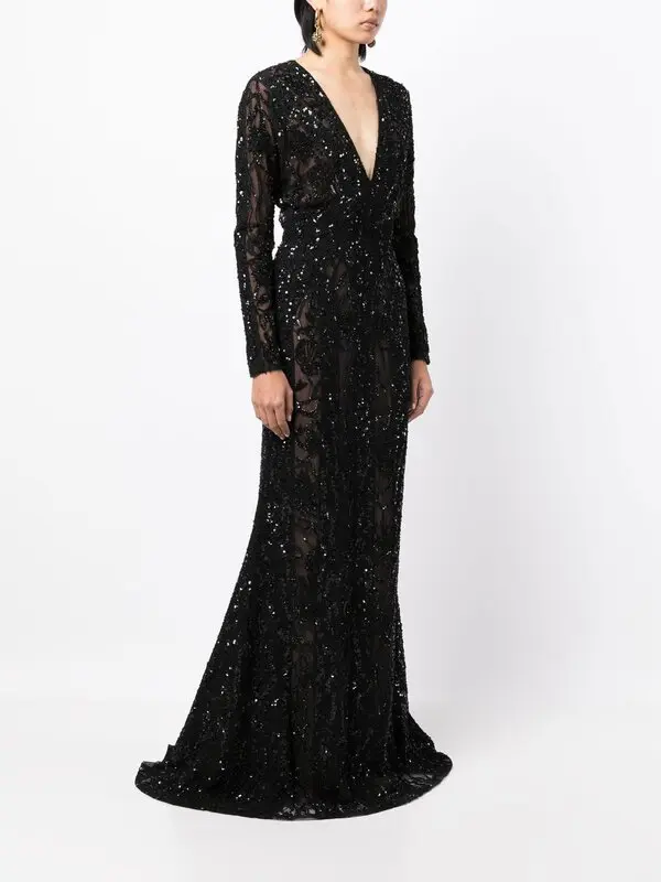 Elie Saab Sequin-embellished Fishtail Gown