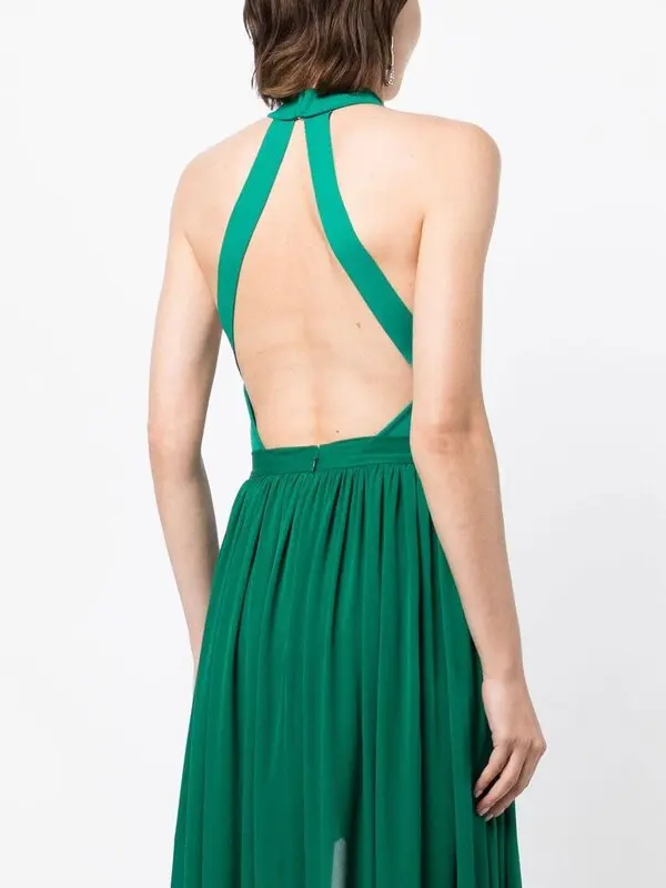 Elie Saab Halter Keyhole Bodysuit - Green