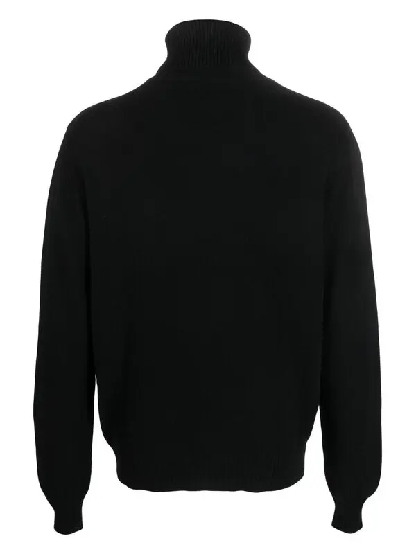BARRIE Turtle Neck Cashmere Sweater - Black