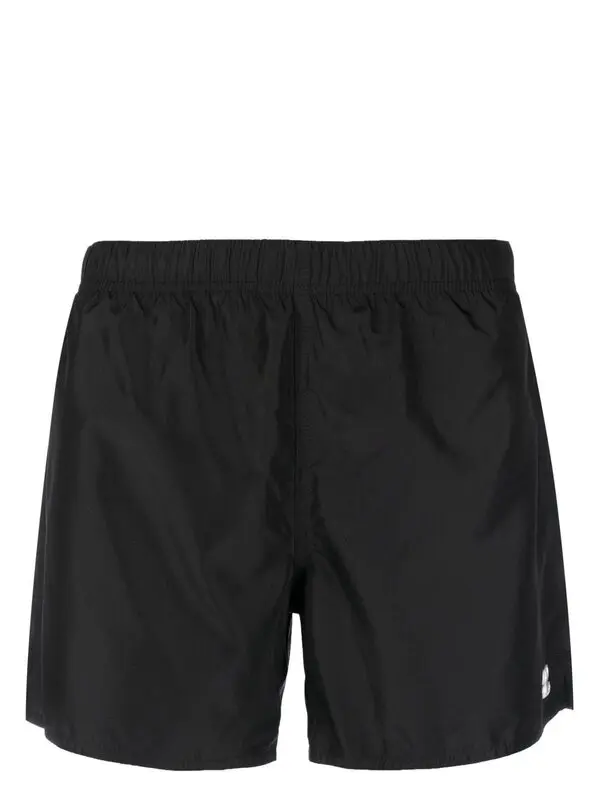 LEVENS Logo-patch Plain Swim Shorts - Black