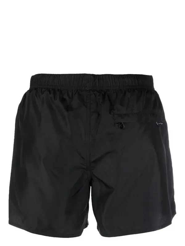 COURREGES Logo-patch Plain Swim Shorts