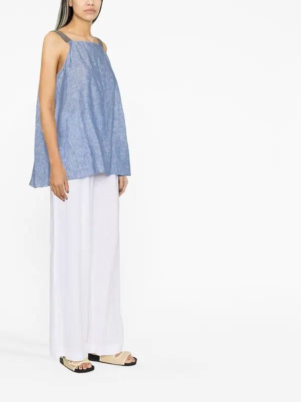 Fabiana Filippi Metallic Strap Linen Top