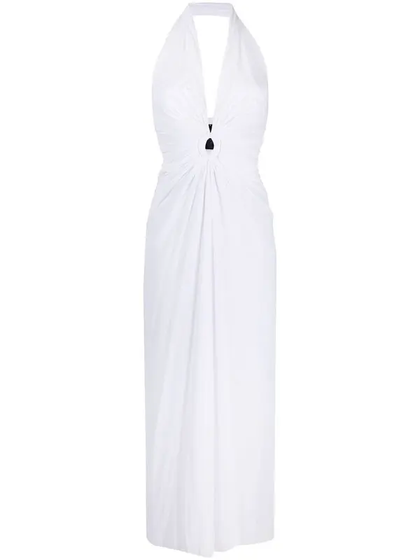 FISICO Halterneck Beach Dress - White
