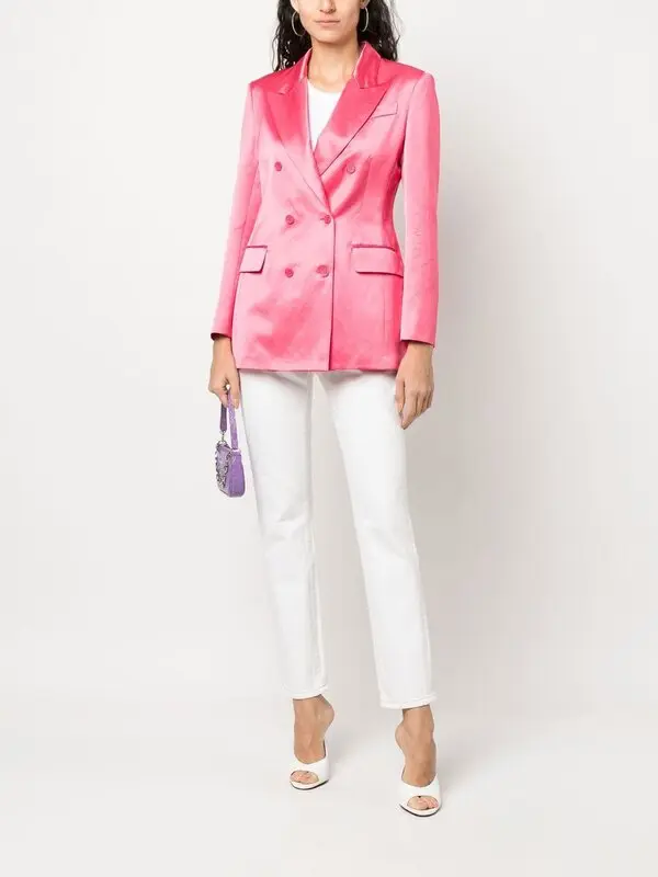 P.a.r.o.s.h Satin Finish Double-breasted Blazer