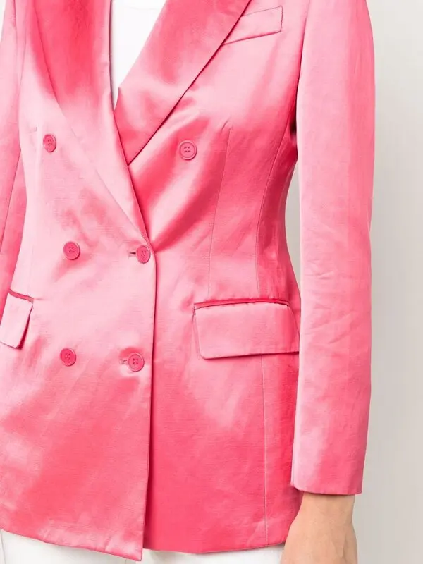 P.a.r.o.s.h Satin Finish Double-breasted Blazer