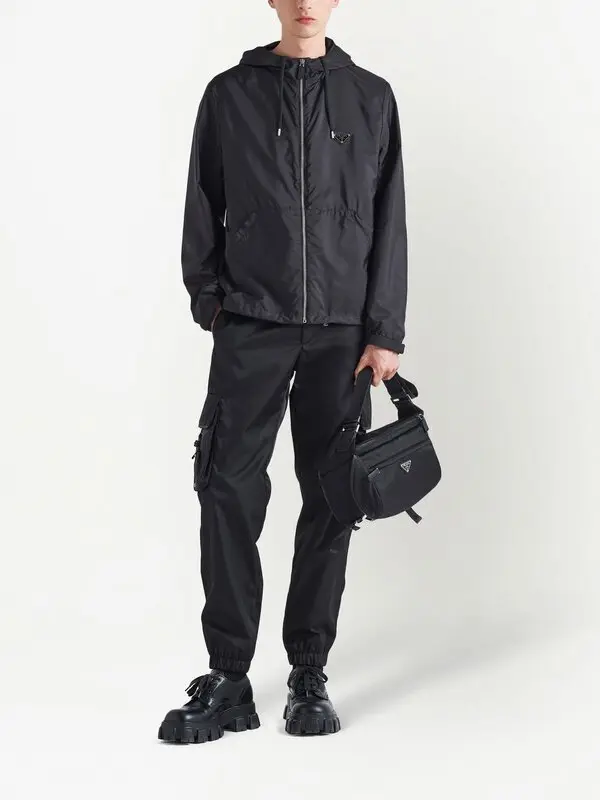 Prada Re-Nylon Hooded Jacket - Black | Editorialist