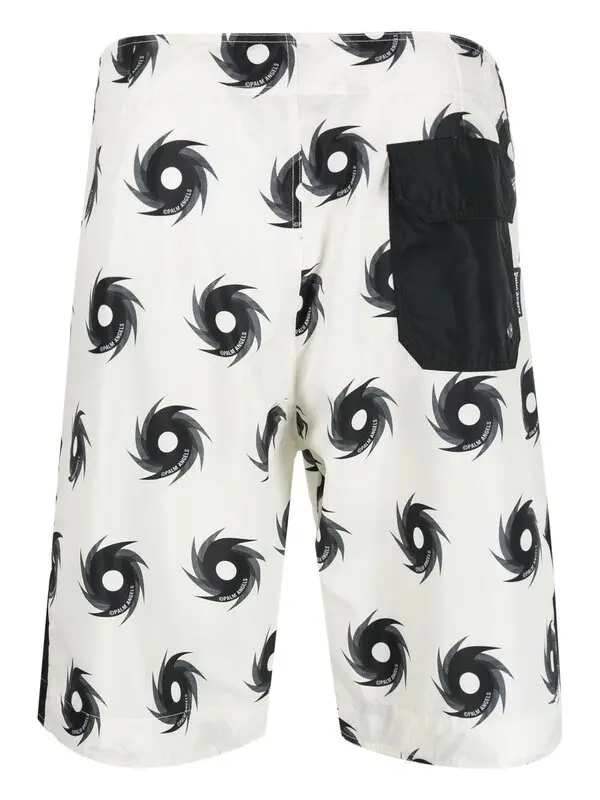 Palm Angels Graphic-print Drawstring Swim Shorts
