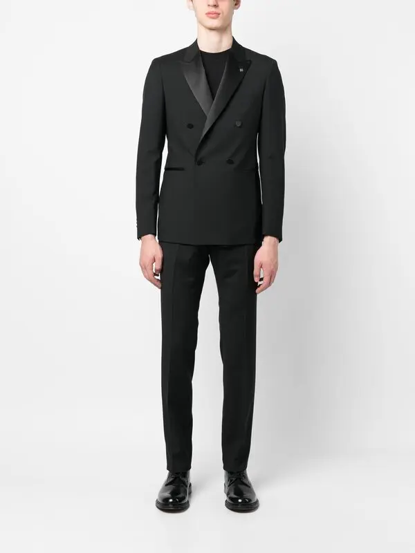 Tagliatore Peak Lapels Wool Suit