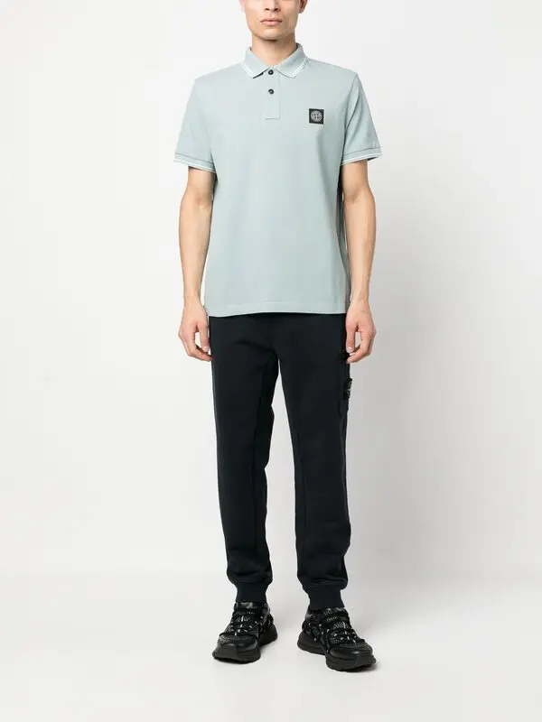Stone Island Compass-patch Polo Shirt - Grey