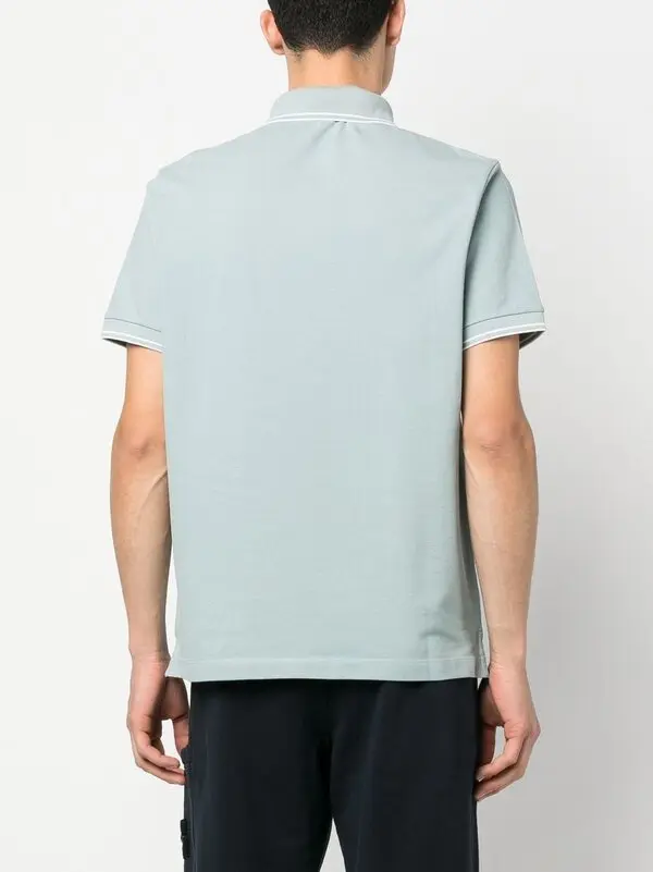 Stone Island Compass-patch Polo Shirt - Grey
