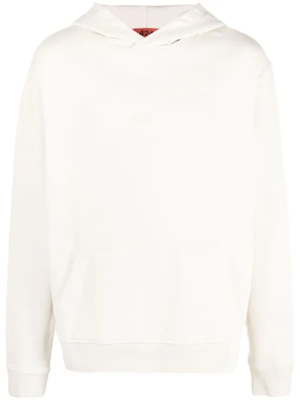 424 Debossed Logo Cotton Hoodie