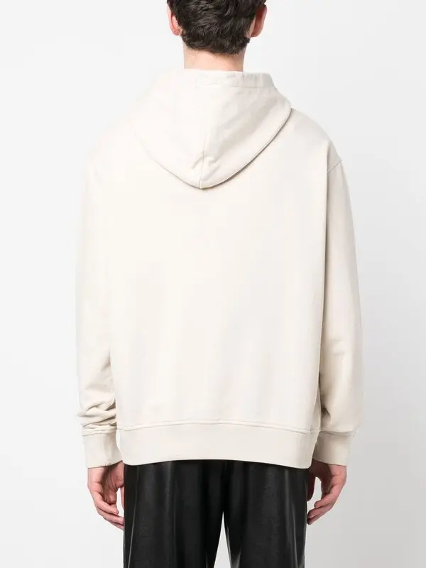 424 Debossed Logo Cotton Hoodie