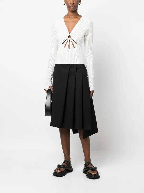 Collina Strada Cut-out Detailing V-neck Top