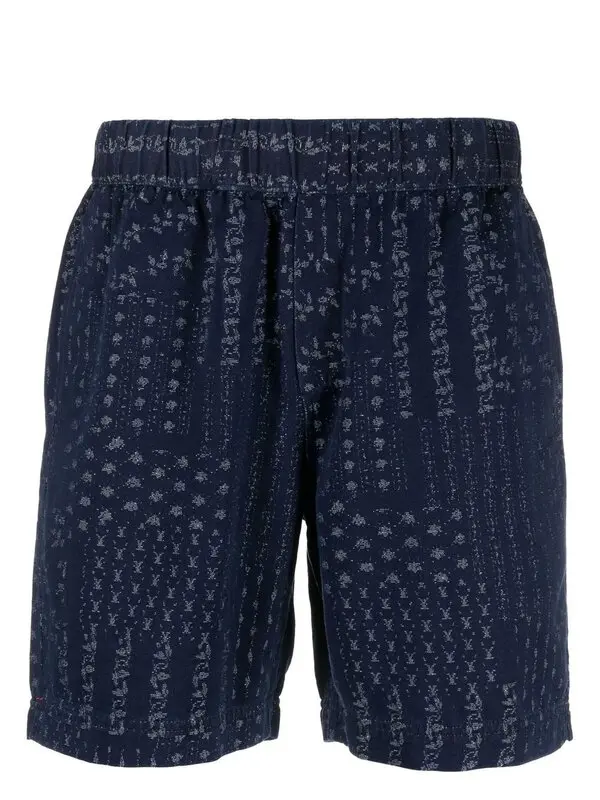 Orlebar Brown Graphic-print Cotton Shorts - Blue