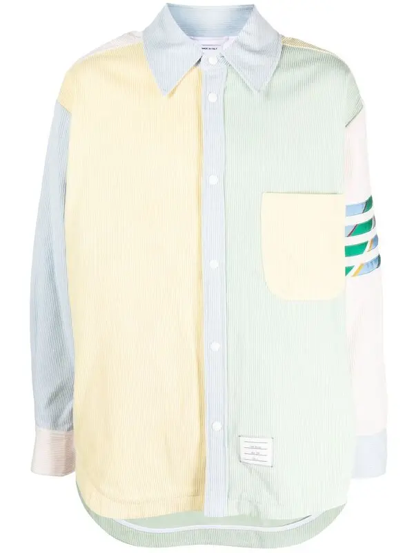 Thom Browne Panelled-design Pastel Shirt
