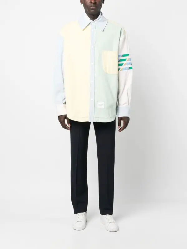Thom Browne Panelled-design Pastel Shirt