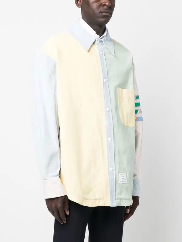 Thom Browne Panelled-design Pastel Shirt